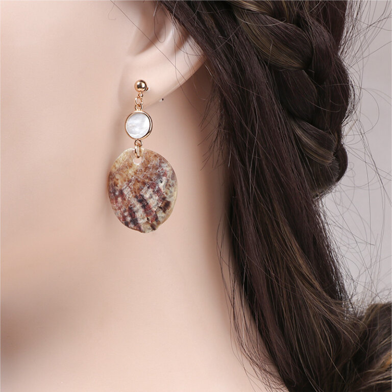 MOP Shell Necklace and Earring Set Beach Inspired Style - Justop ...