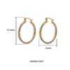 Minimalist Stainless Steel Large Gold Plated Hoops - Justop Fashion Jewelry