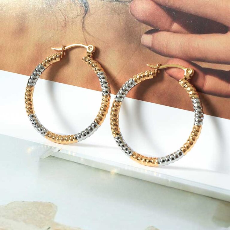 Minimalist Stainless Steel Large Gold Plated Hoops - Justop Fashion Jewelry