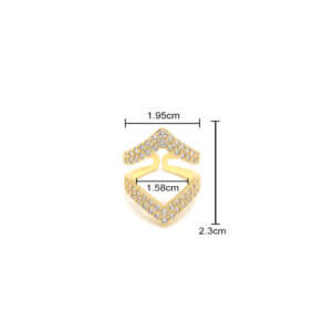 Double Layer Open Band Geometric Design Ring for Modern Elegance ...