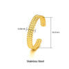 18K Gold Plated Stainless Steel Bold Pyramid Stud Cuff Bracelet ...